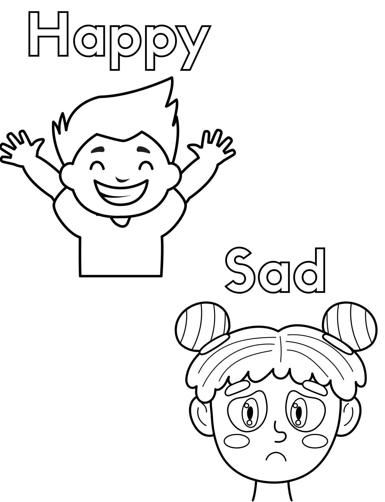 Opposites Educational Activity for Kids | Educational Coloring Pages ...