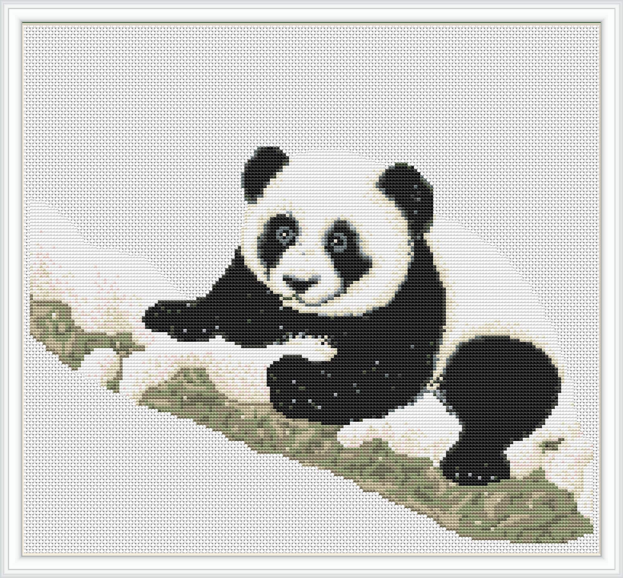 Panda Cross Stitch Patterns Cross Stitch Pdf Animals - Etsy