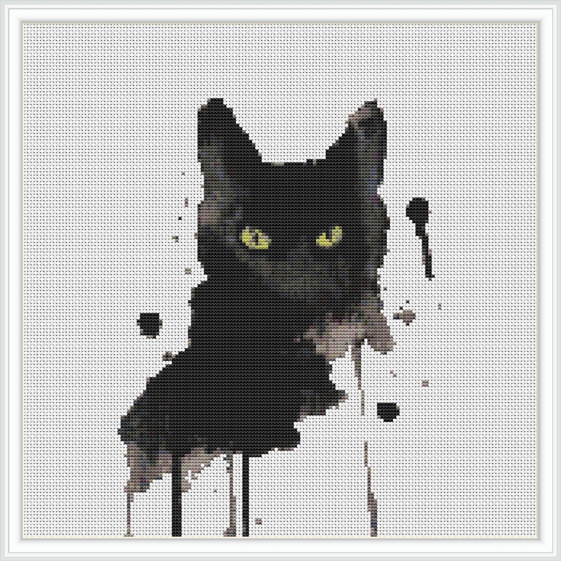 Cat Cross Stitch Pattern Modern Cross Stitch Pattern PDF - Etsy