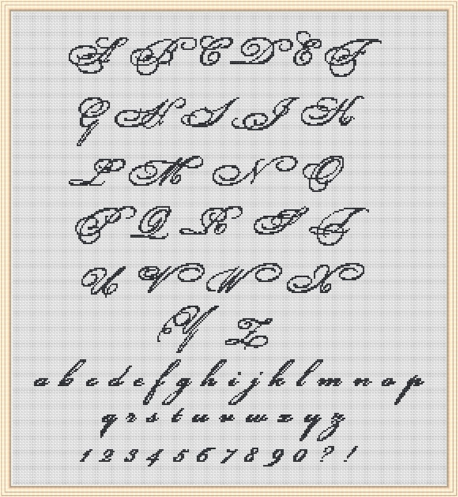 Font Cross Stitch Pattern Cross Stitch Alphabet Alphabet - Etsy