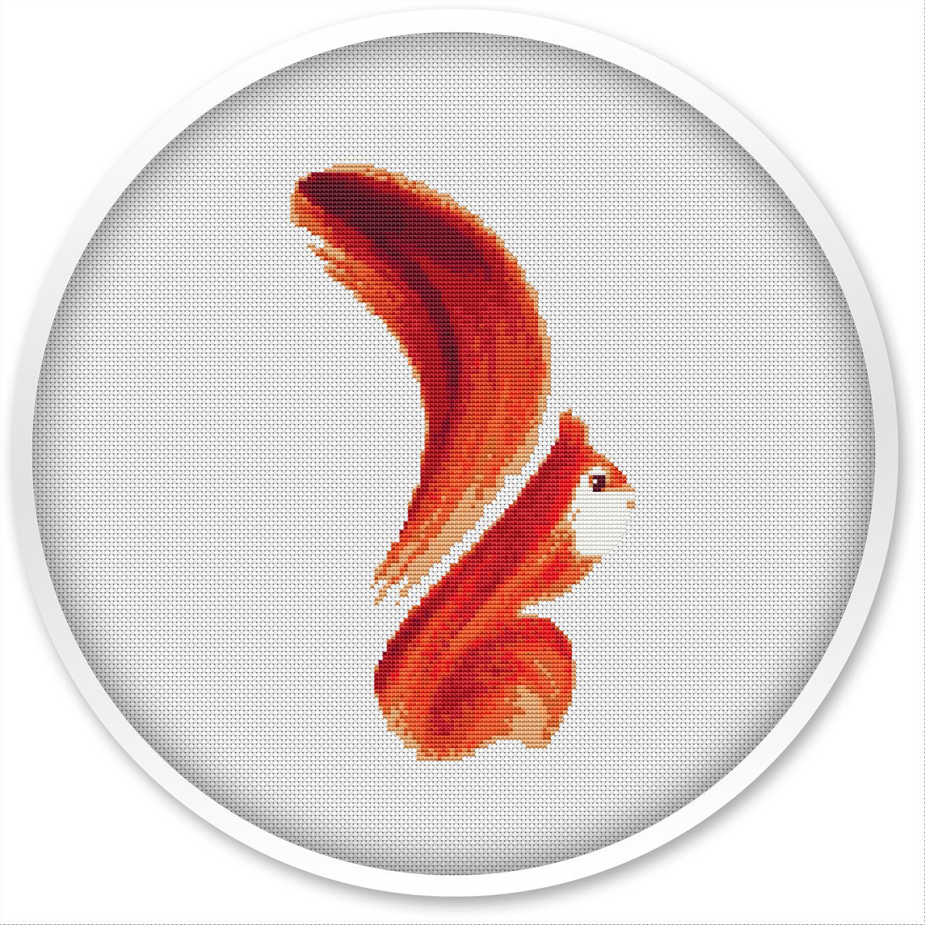 Squirrel Cross Stitch Pattern Watercolor Cross Stitch | Etsy