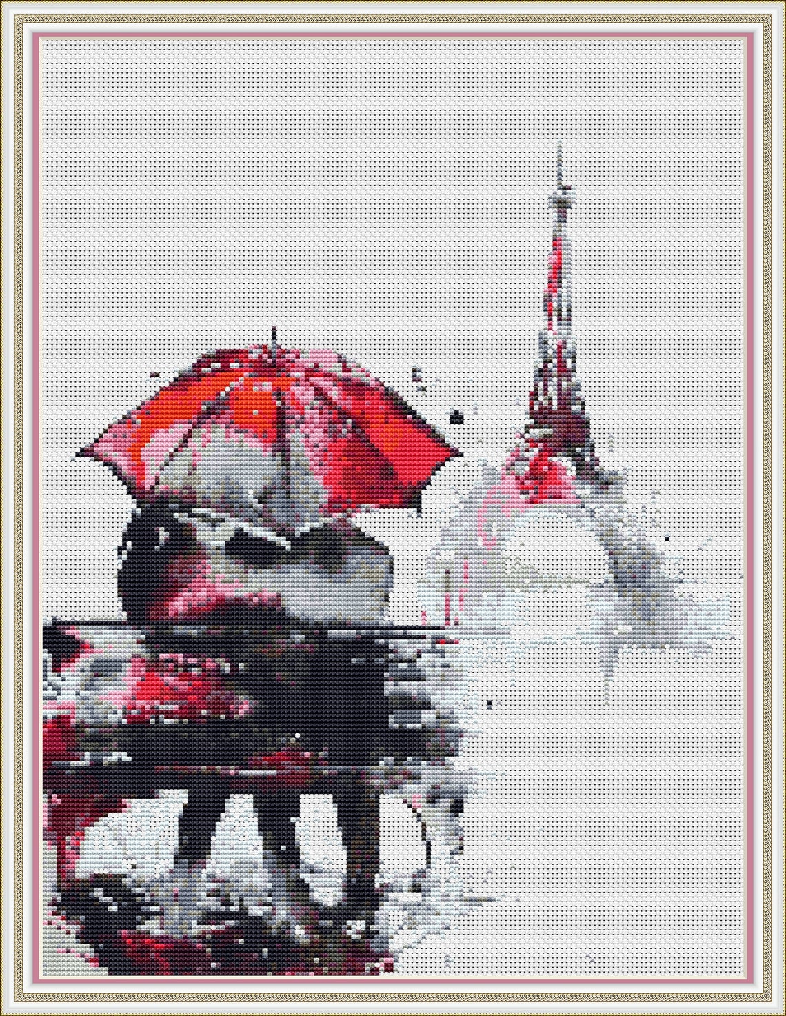 Paris Cross Stitch Pattern Free Shipping Cross Stitch Pdf - Etsy