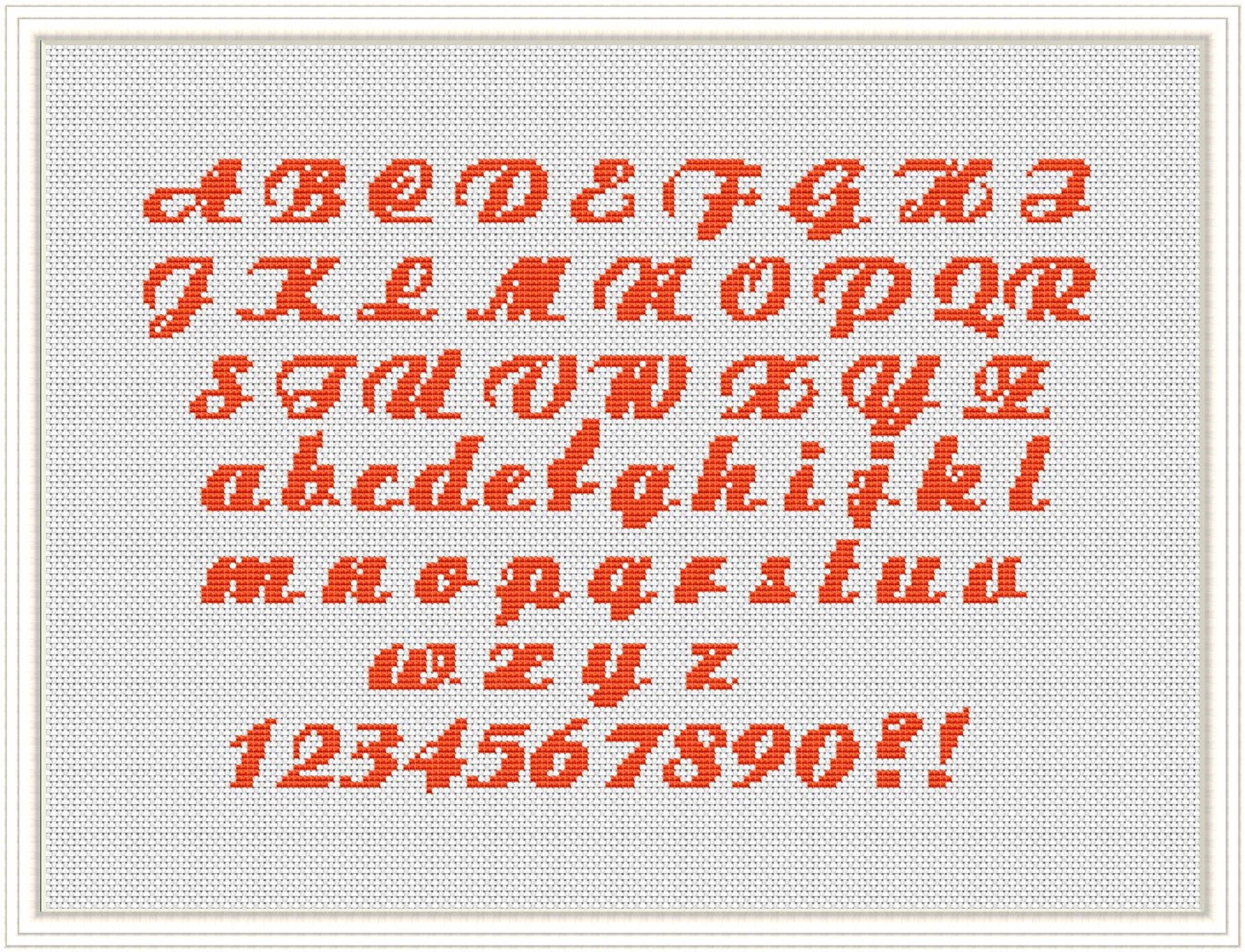 Fonts Cross Stitch Patterns Cross Stitch Alphabet Alphabet - Etsy