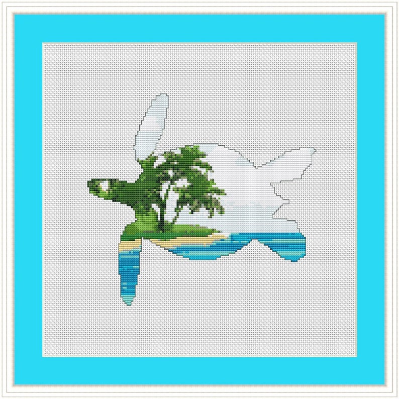 Turtle Cross Stitch Pattern Free Shiping PDF Instant - Etsy