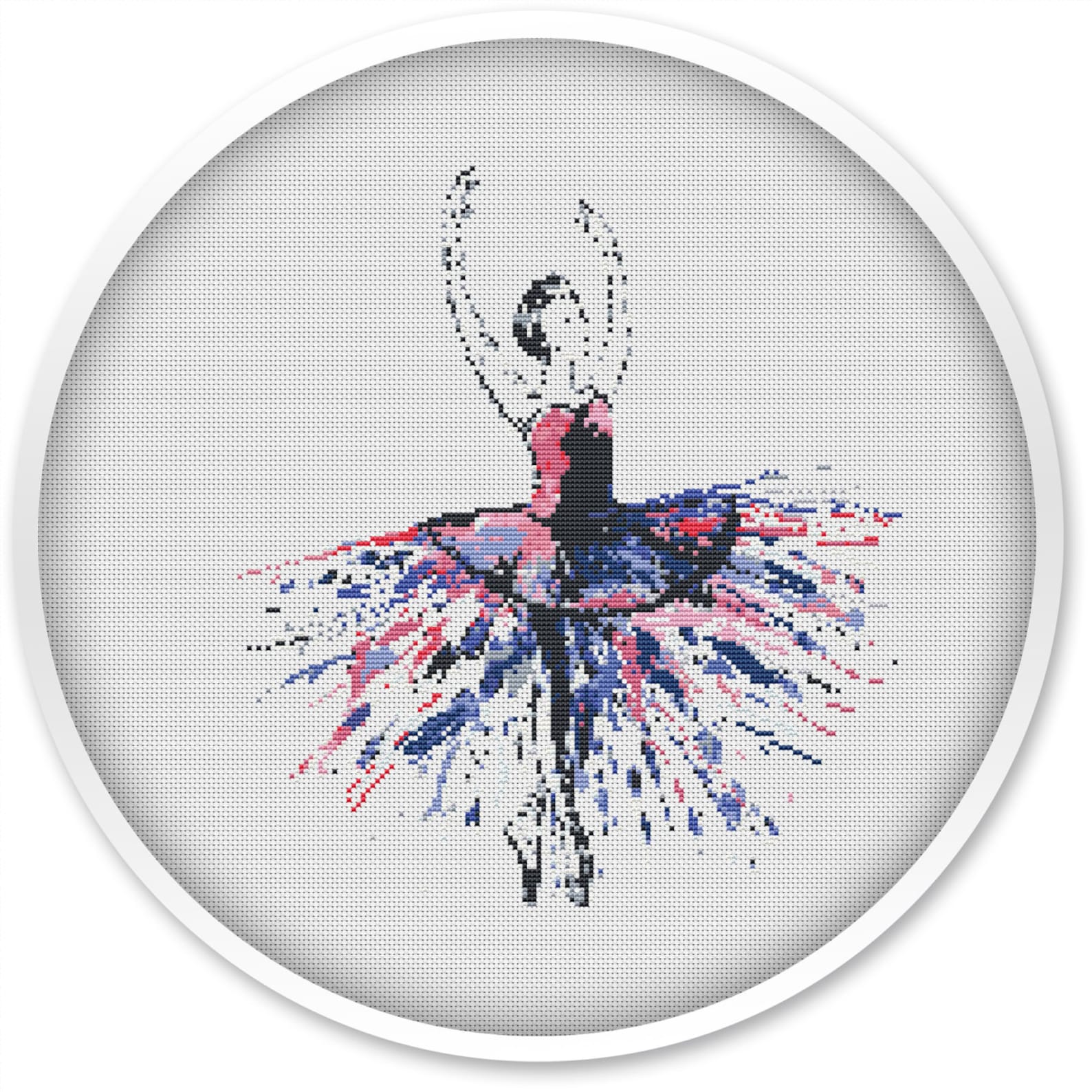 Ballerina Cross Stitch Pattern Free Shipping Watercolor - Etsy