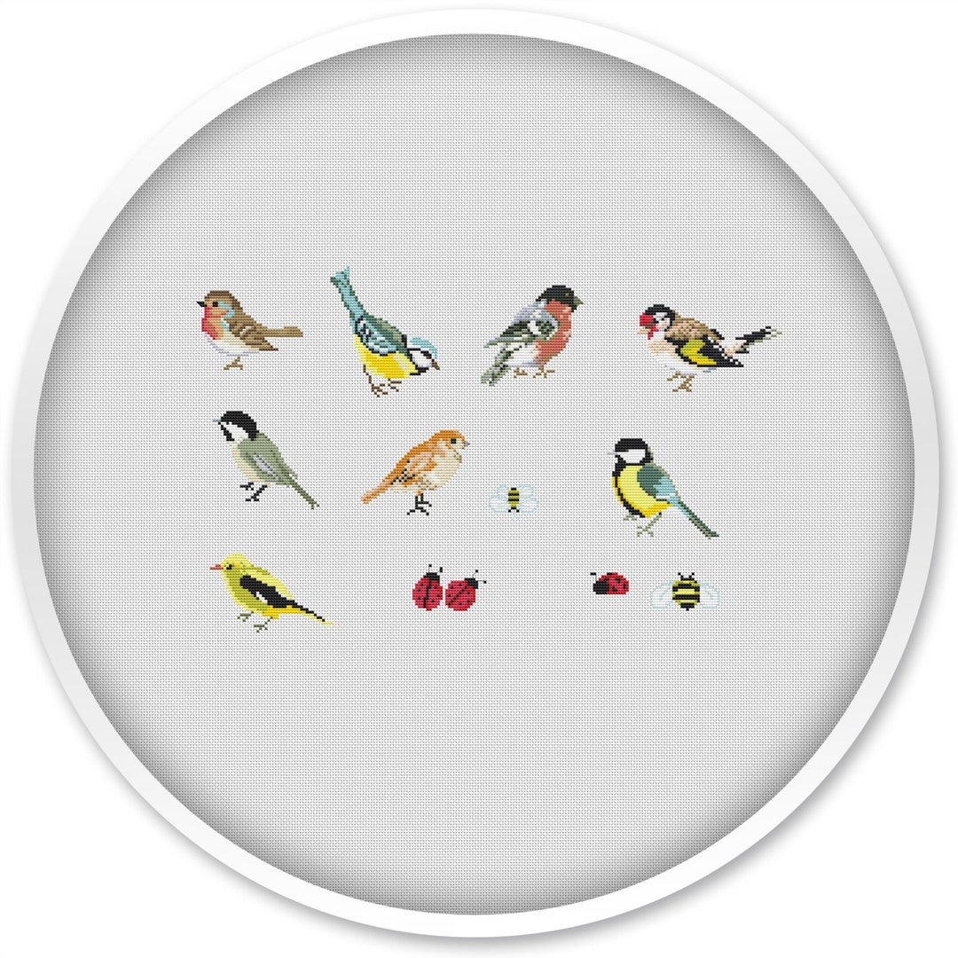 Set of Birds Cross Stitch Patterns, Cross Stitch Pdf, Birds Cross ...