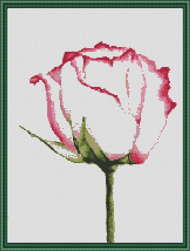 Rose Cross Stitch Pattern Cross Stitch Pdf Cute Thing - Etsy