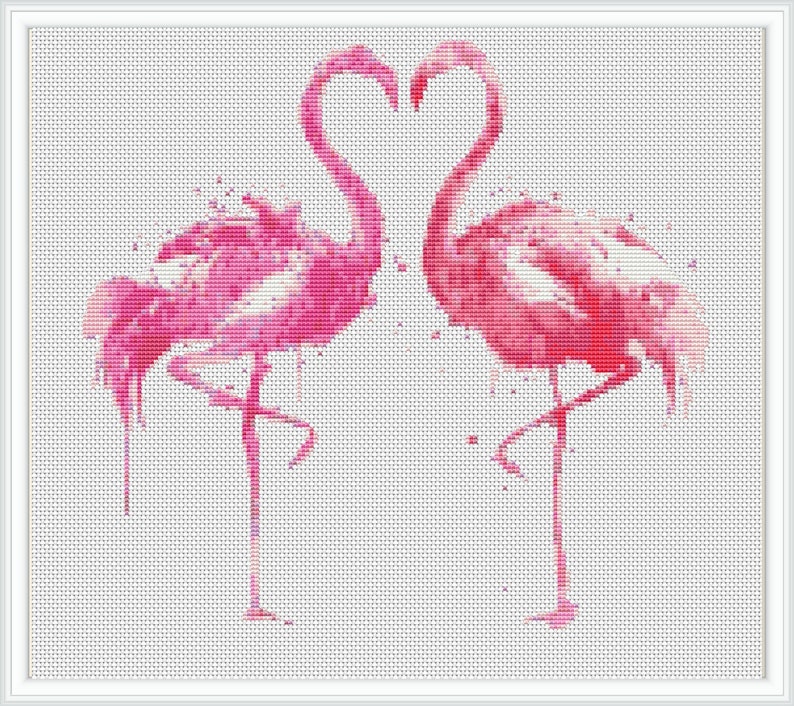 Flamingo Cross Stitch Pattern Cross Stitch Patterns PDF - Etsy