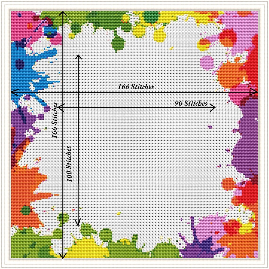 Frame Cross Stitch Pattern Cross Stitch Pdf Watercolor Cross | Etsy