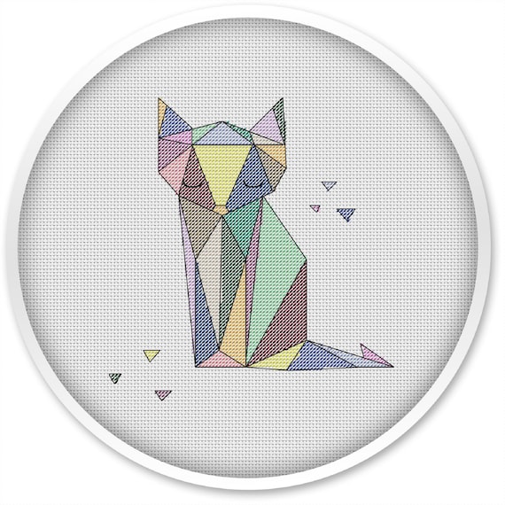 Fox Cross Stitch Pattern Modern Geometric Cross Stitch - Etsy