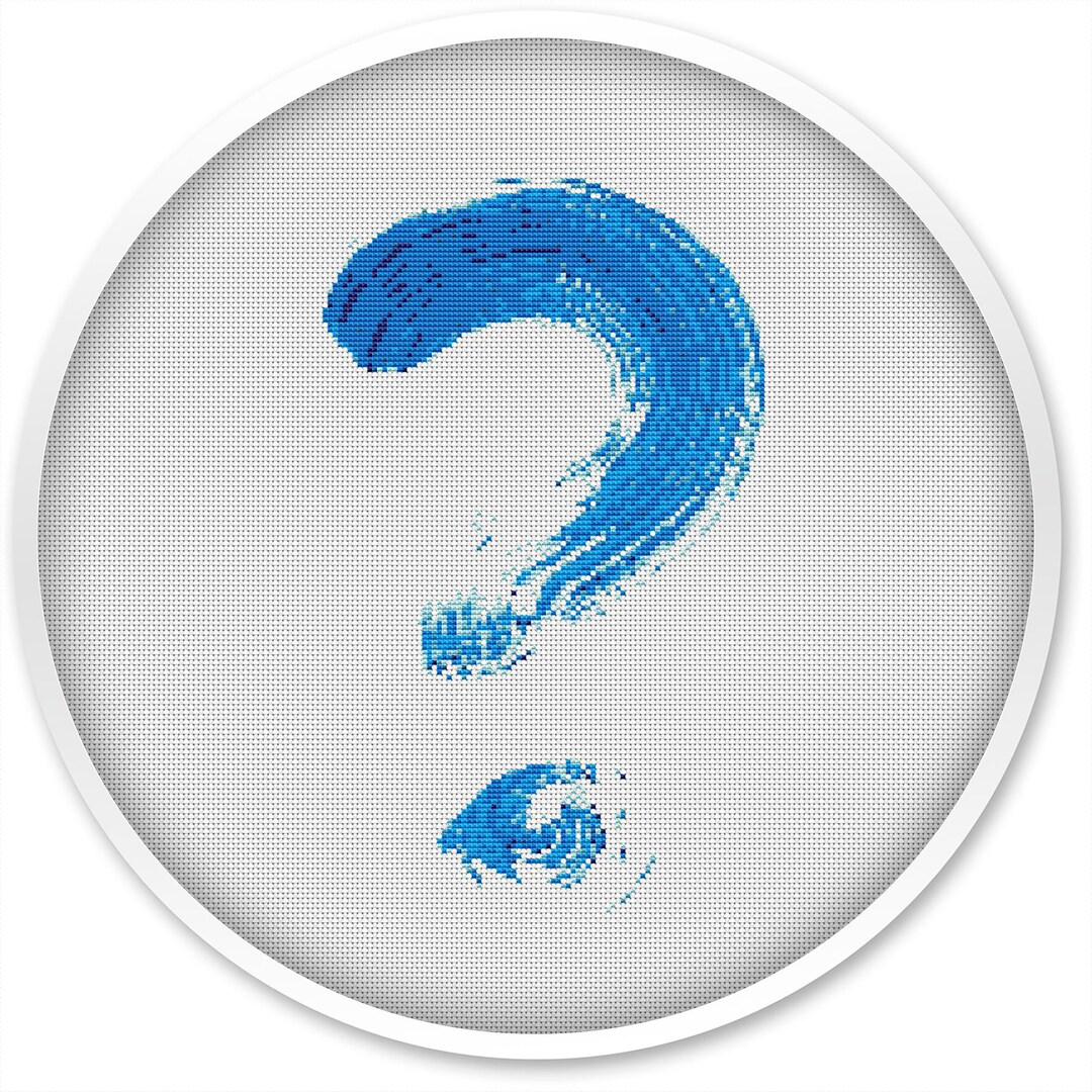 Question Mark Cross Stitch Pattern, Cross Stitch Pdf, Cute Thing ...