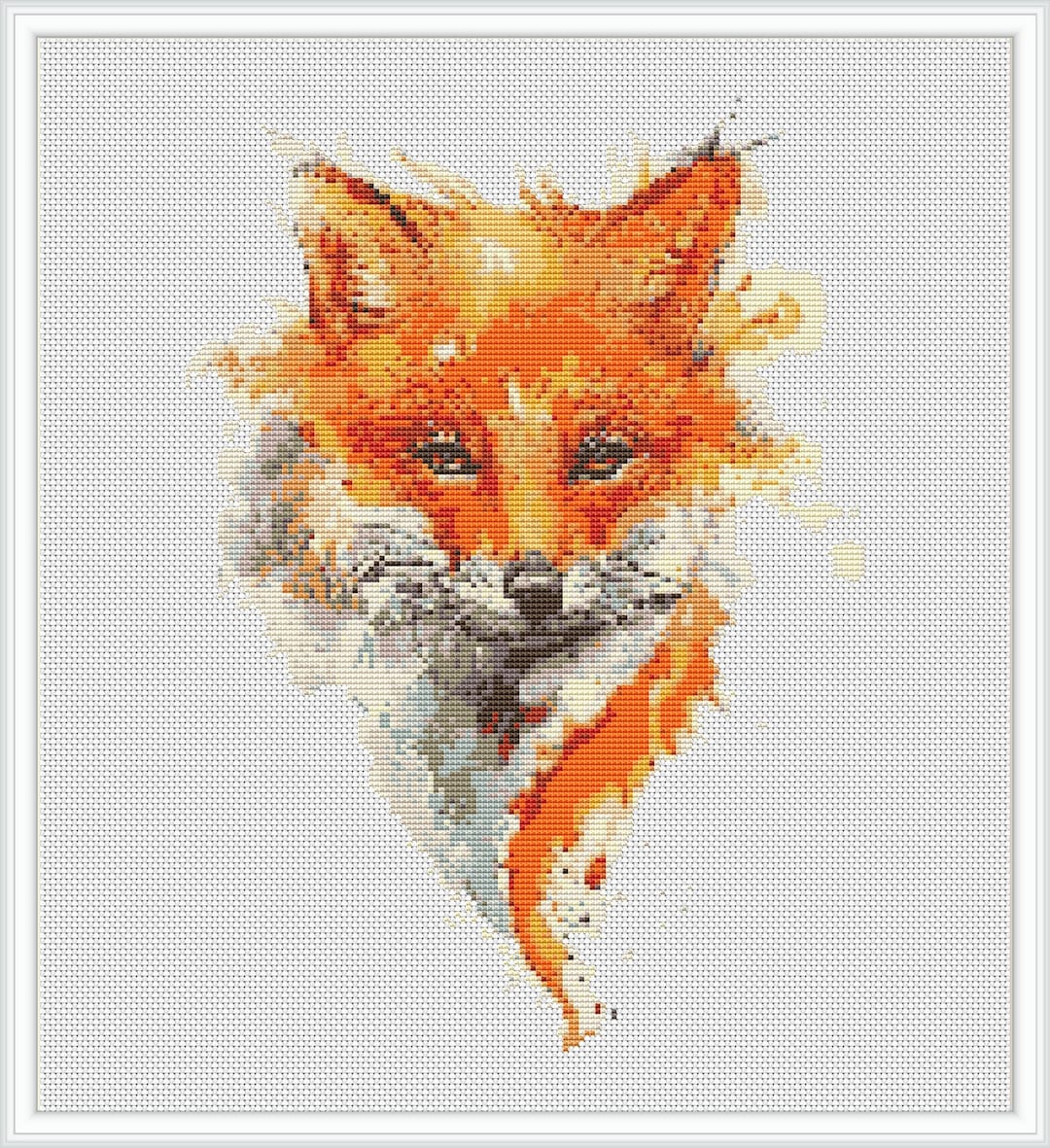 Fox Cross Stitch Patterns, Cross Stitch Pattern Pdf, Animals Cross ...