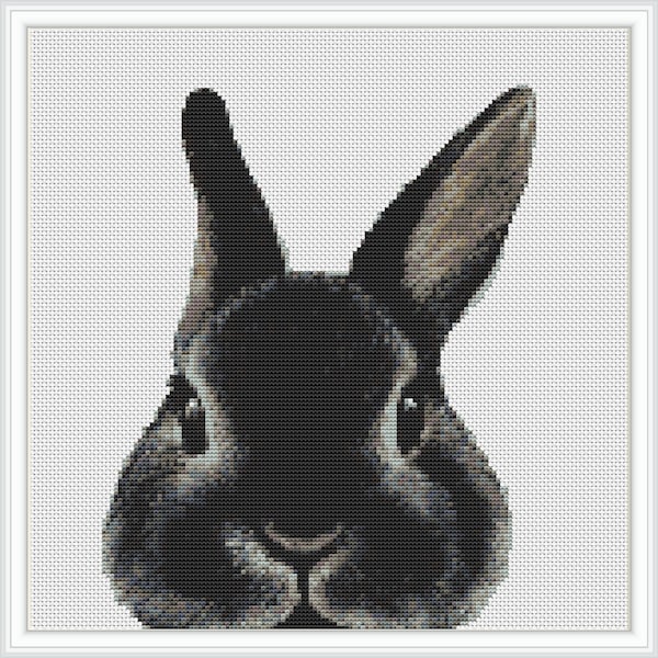 Rabbit Cross Stitch - Etsy