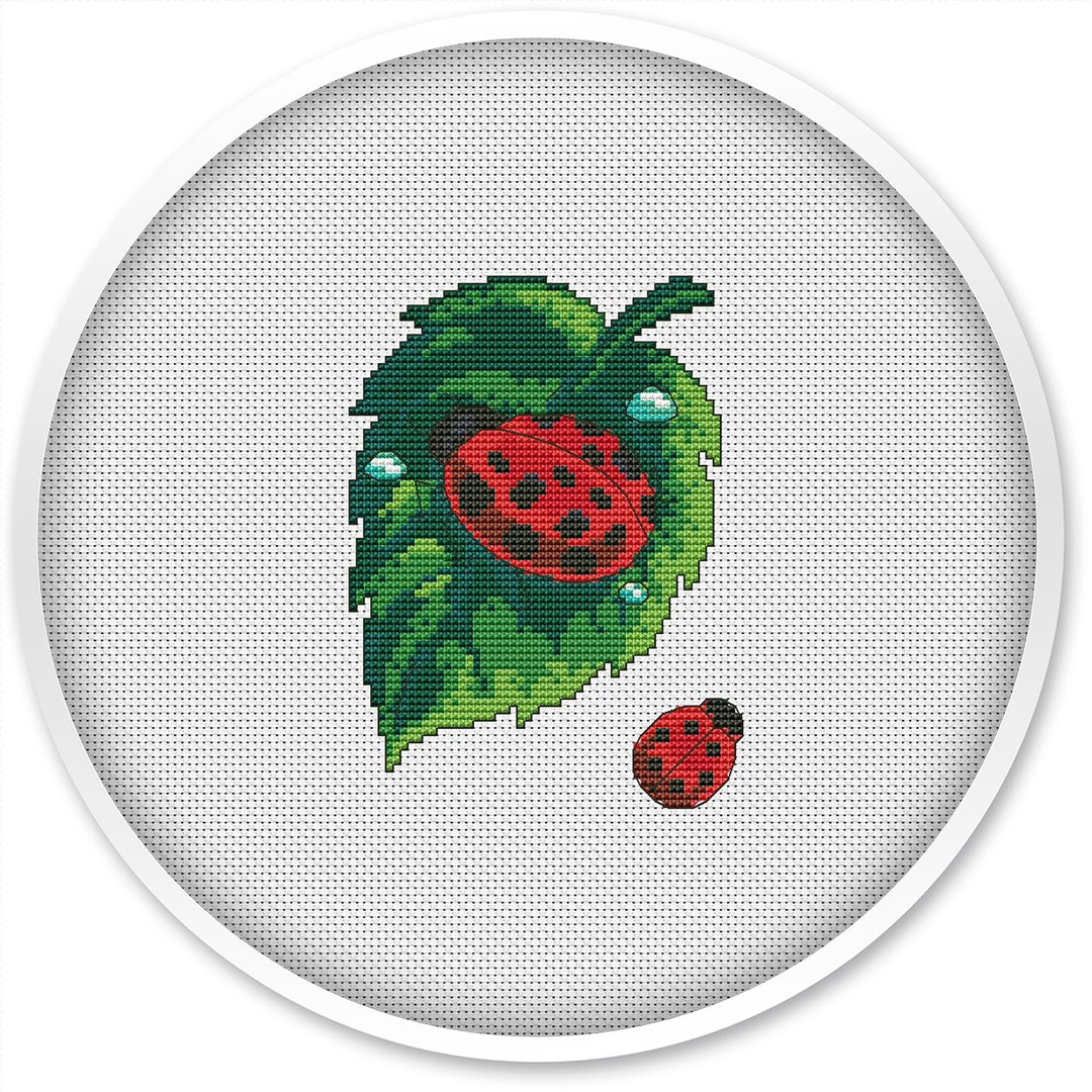 Ladybug Cross Stitch Pattern Small Size, Cross Stitch Patterns PDF ...
