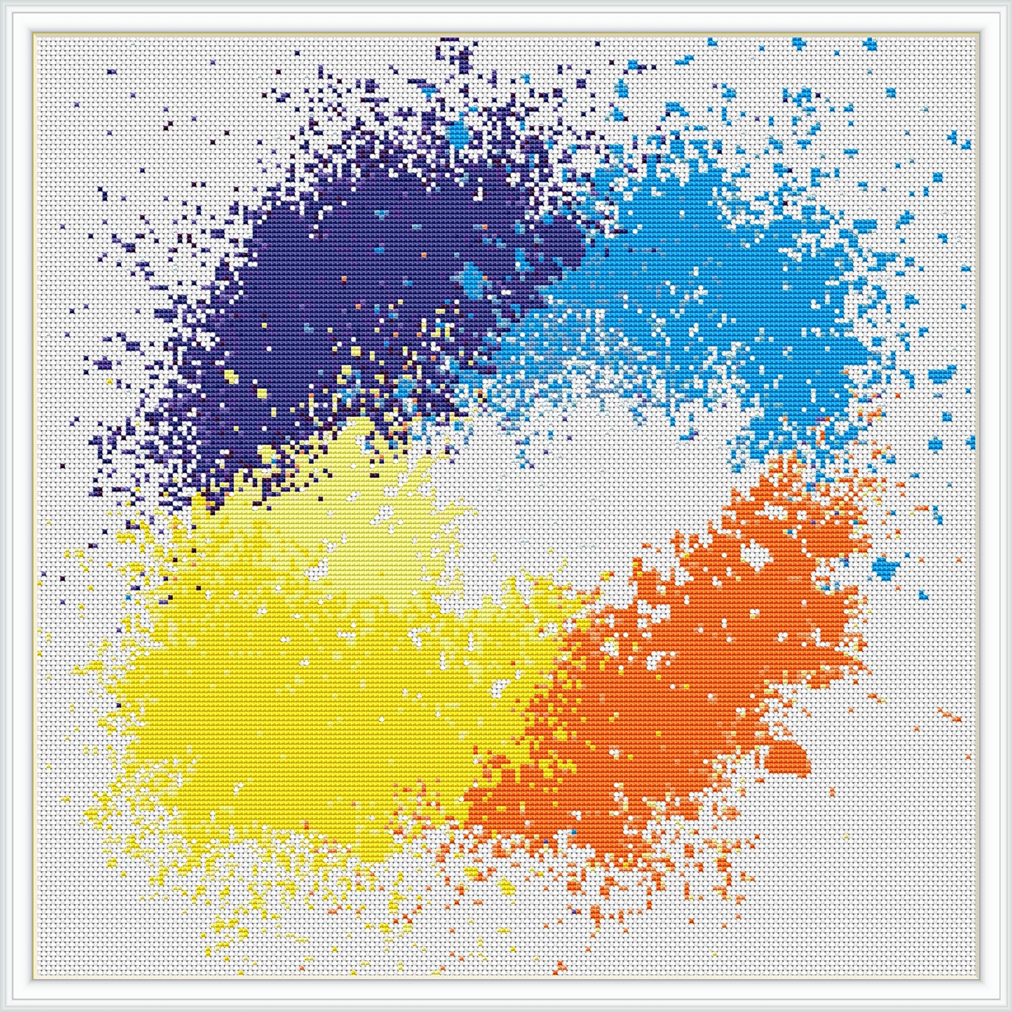 Abstract Cross Stitch Pattern Cross Stitch Pdf Watercolor | Etsy