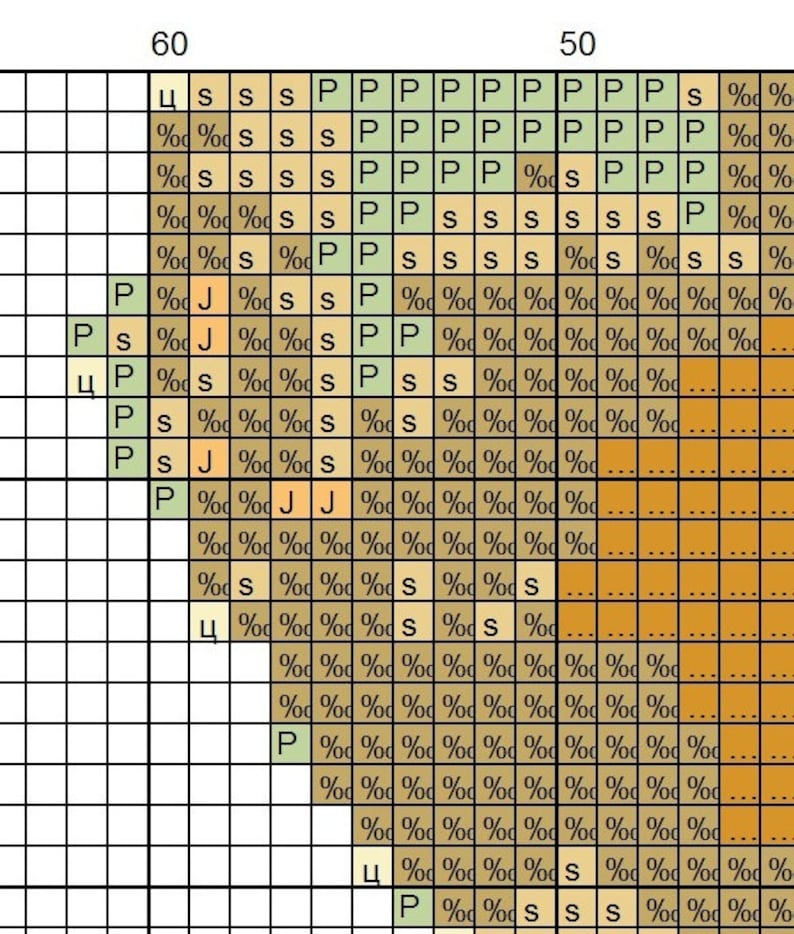 Mango cross stitch pattern cross stitch pdf watercolor pdf | Etsy