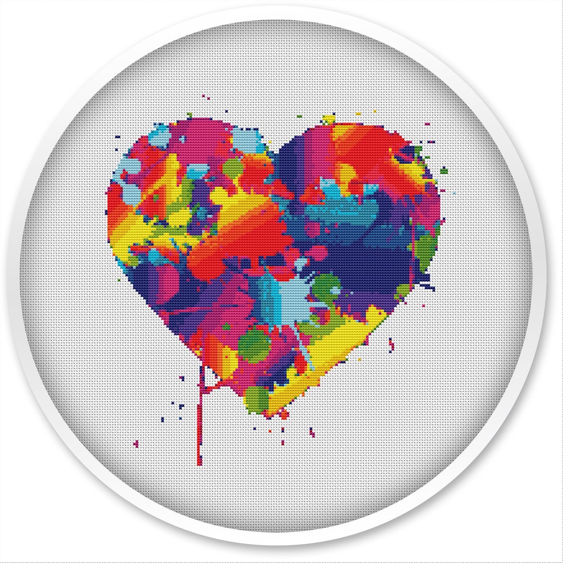 Heart Cross Stitch Pattern аree Shipping Cross Stitch Pdf | Etsy