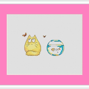 Cat Cross Stitch Pattern, Animals Cross Stitch, Free Shipping, Cross ...