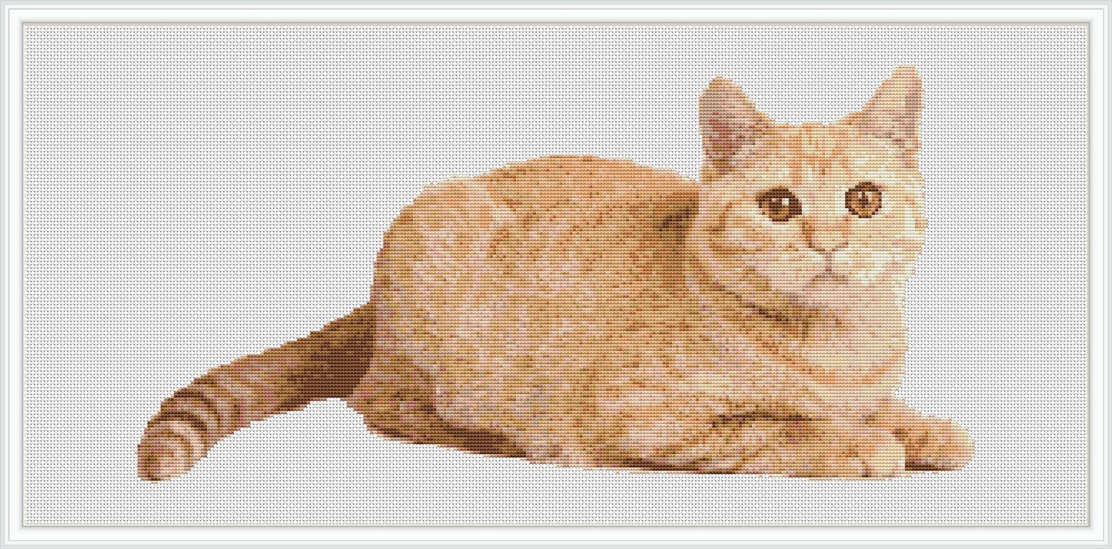 Calico Cat Cross Stitch Pattern Animal Pattern Cute Thing - Etsy