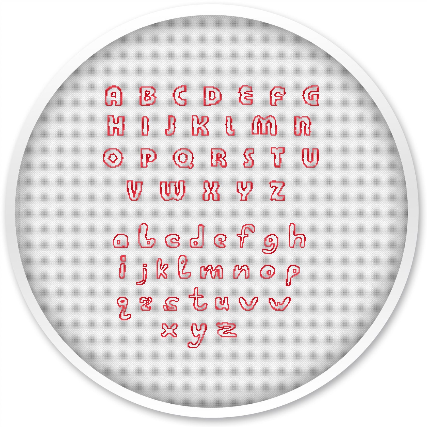 Craft Supplies & Tools Set of 3 Fonts Cross Stitch Patterns Font ...