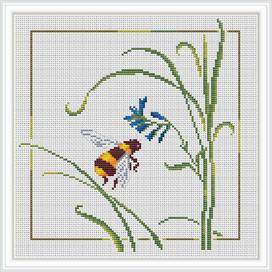 Bee Cross Stitch Pattern Pdf Insect Cross Stitch Patterns - Etsy