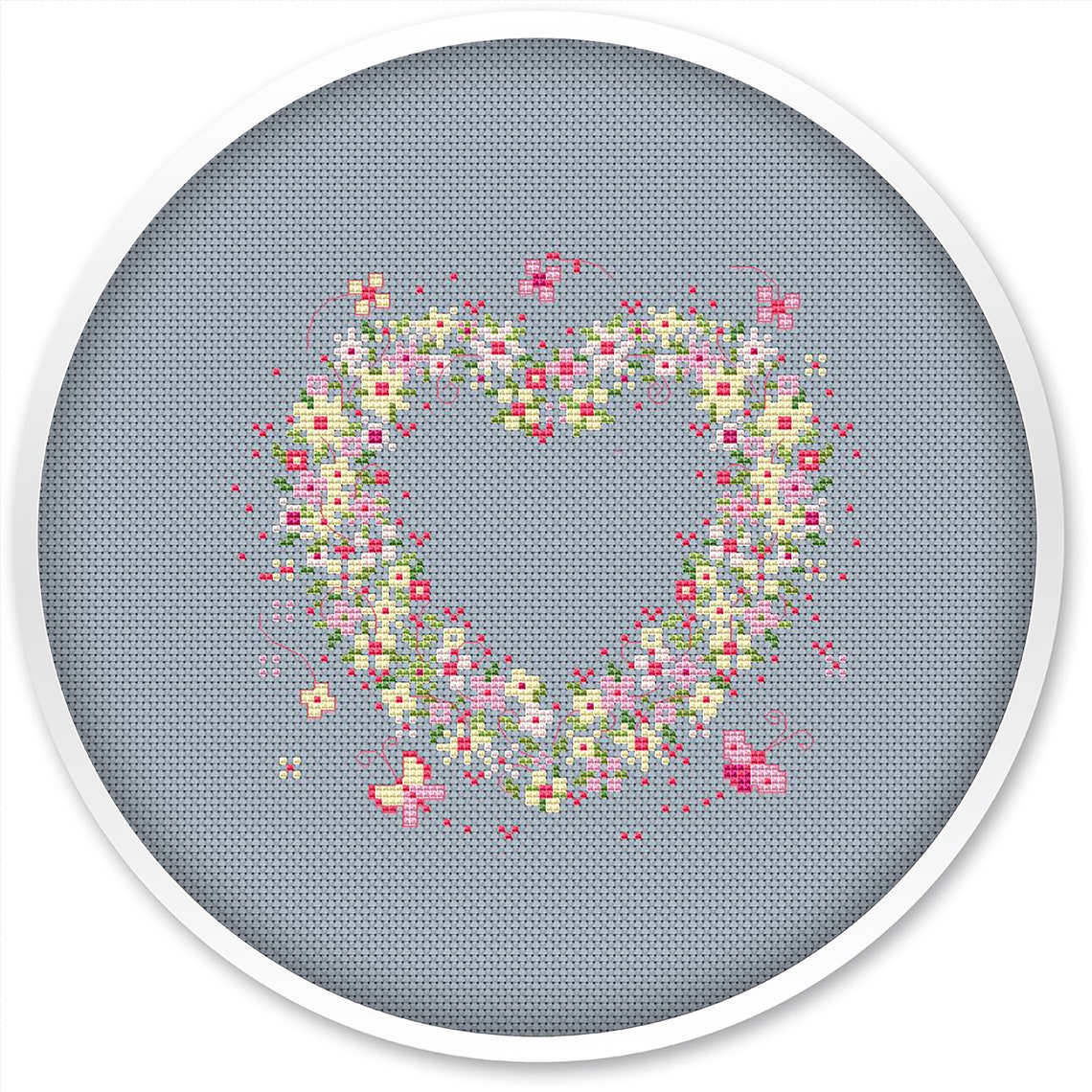 Heart Cross Stitch Pattern Free Shipping Cross Stitch Pdf - Etsy