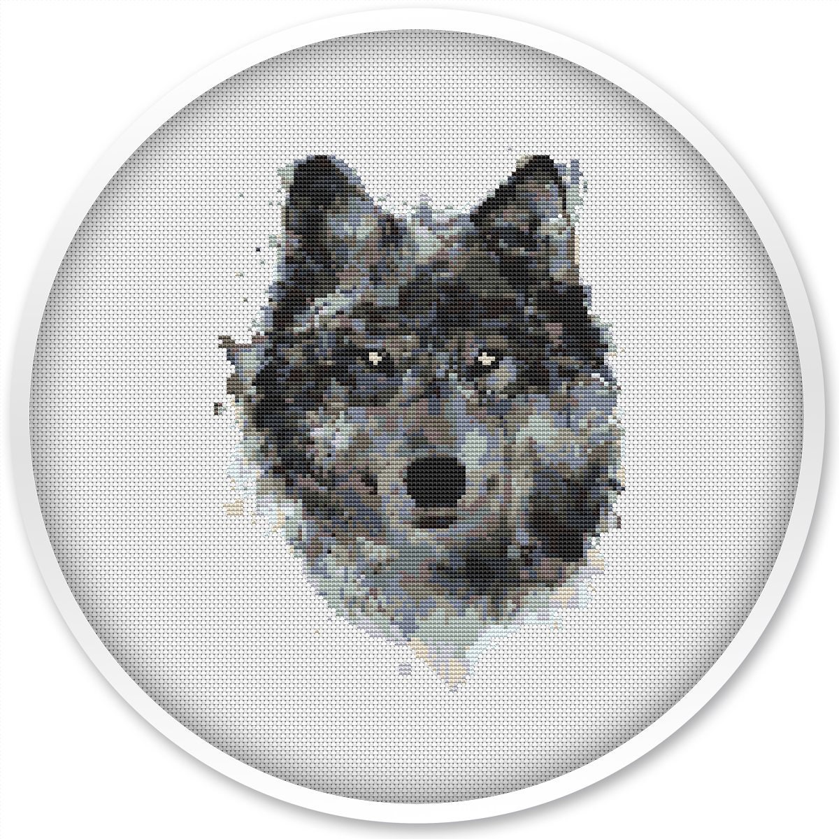Wolf Cross Stitch Pattern Modern Geometric Cross Stitch - Etsy