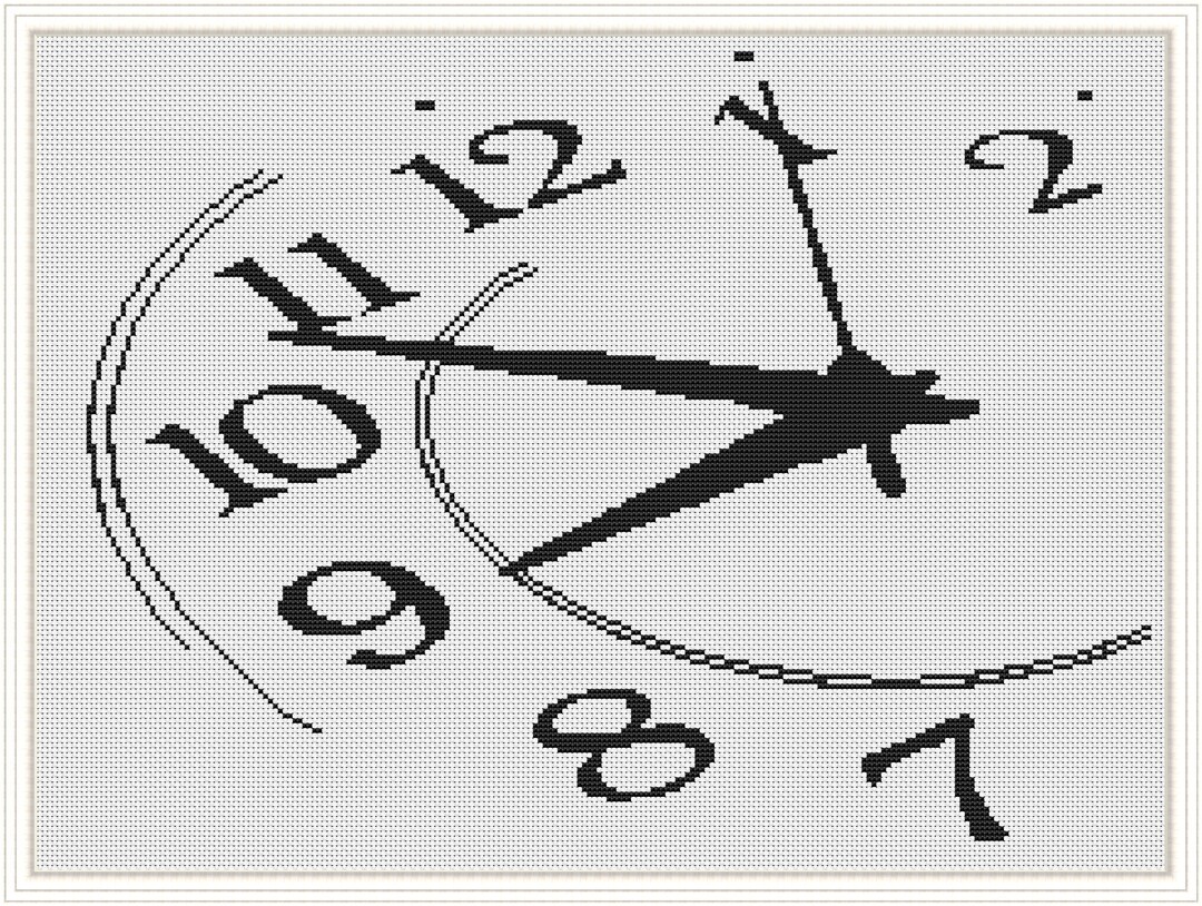 Clock Cross Stitch Pattern: Time Design (PDF Pattern) - Etsy