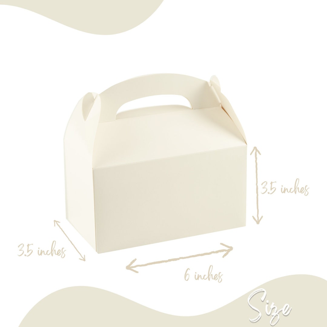 White Gable Box, Party Favor Box, Goodie Boxes, Favor Box, Candy Favor ...