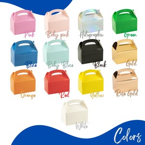 Blue Gable Box, Party Favor Box, Goodie Boxes, Favor Box, Candy Favor ...