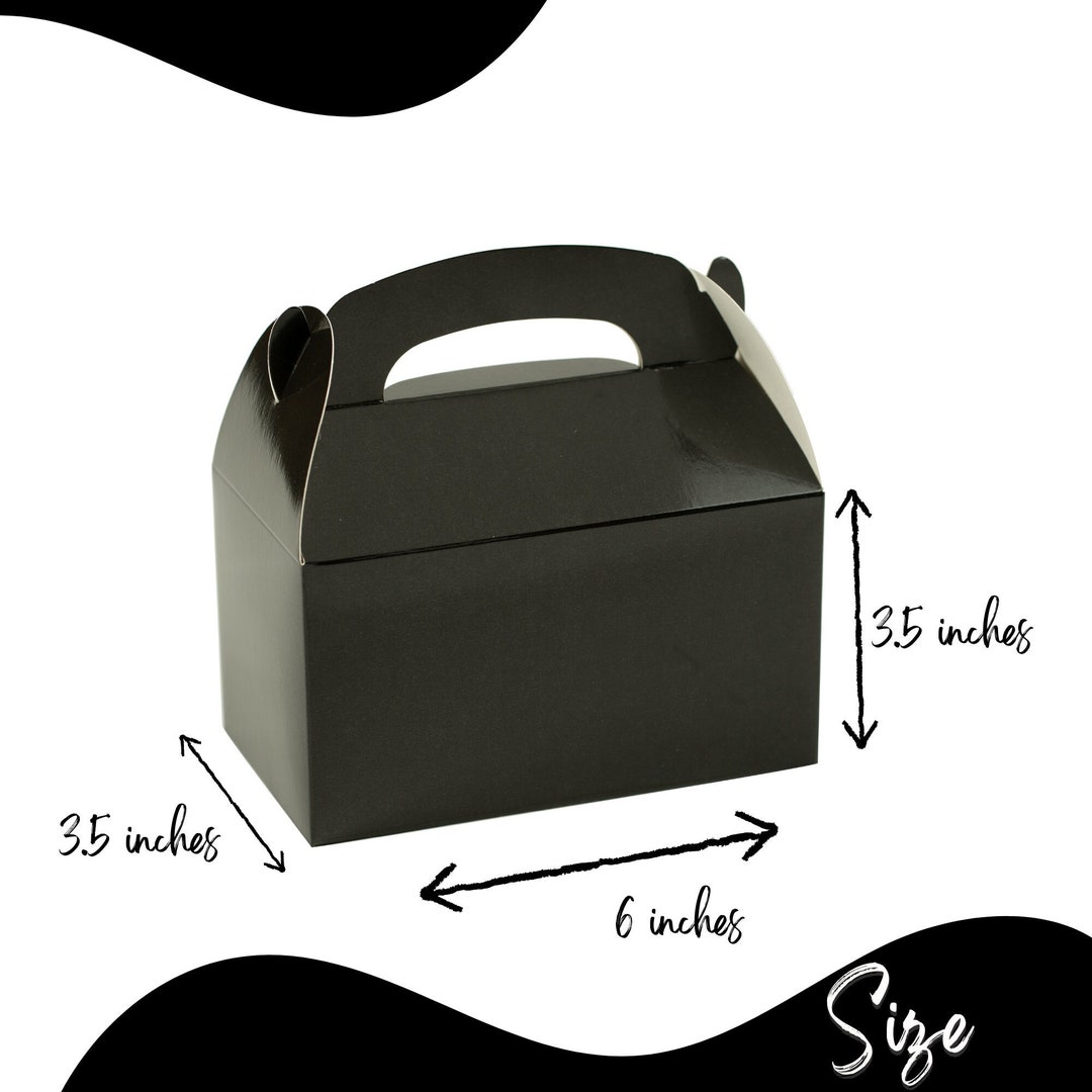 Black Gable Favor Boxes: Party Goodie Bags, 24pcs - Etsy