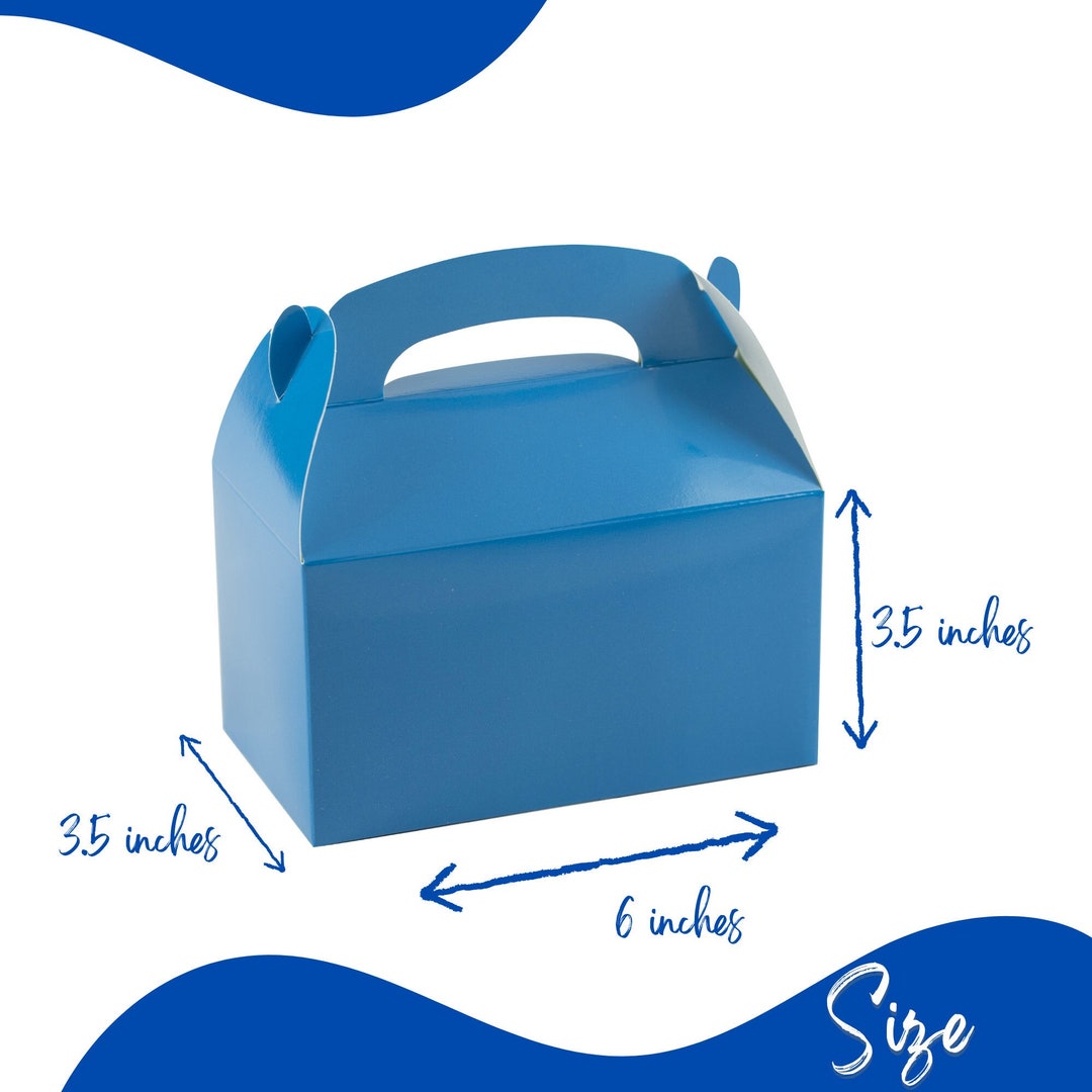 Blue Gable Box, Party Favor Box, Goodie Boxes, Favor Box, Candy Favor ...