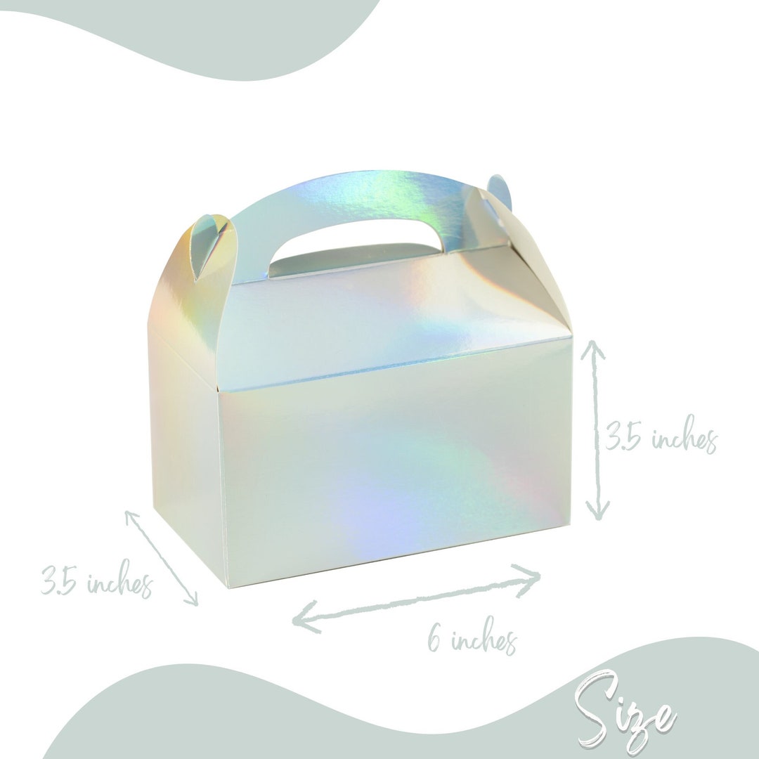 Holographic Gable Favor Box: Party Goodie Boxes, 24pcs - Etsy