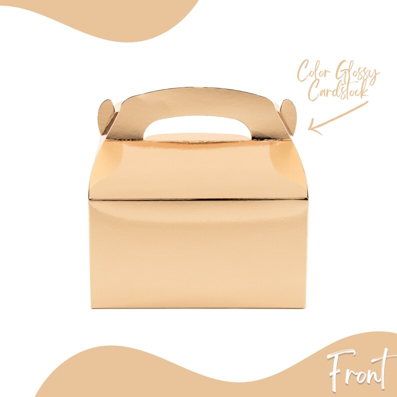 Rose Gold Gable Boxes: Party Favor Goodie Boxes, 24pcs - Etsy