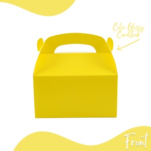 Yellow Gable Box, Party Favor Box, Goodie Boxes, Favor Box, Candy Favor ...