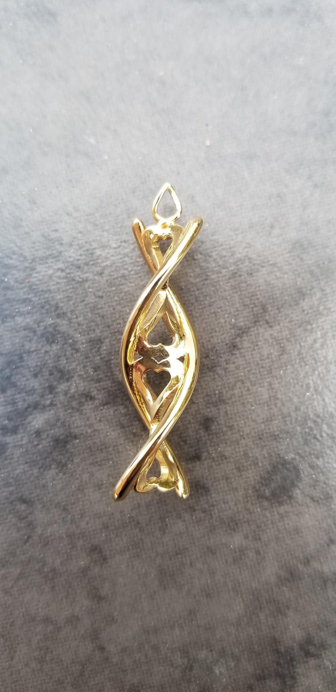 Heart Helix Dna-inspired Valentine Pendant - Etsy