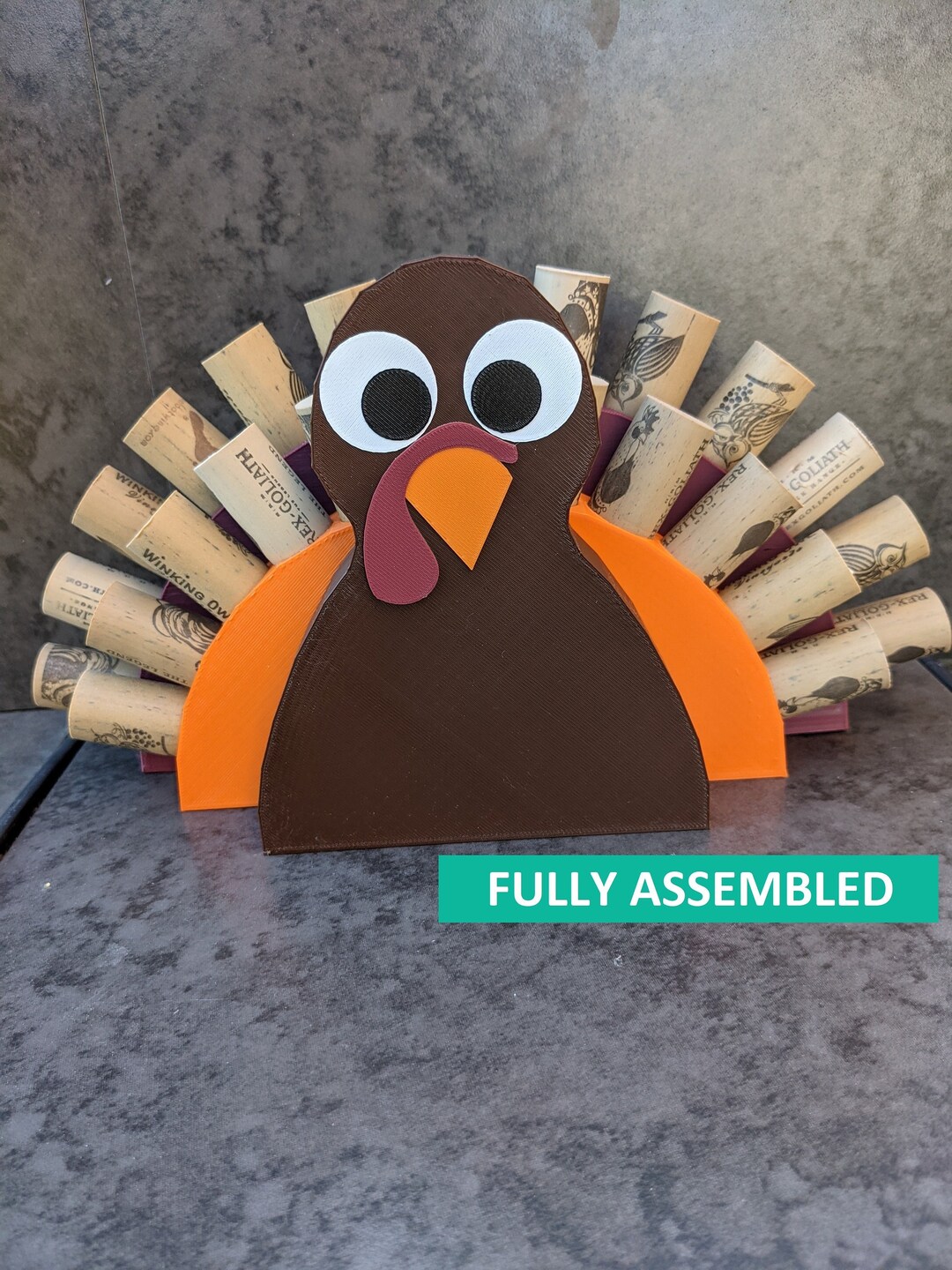 Cork Turkey Thanksgiving Centerpiece fully Assembled - Etsy