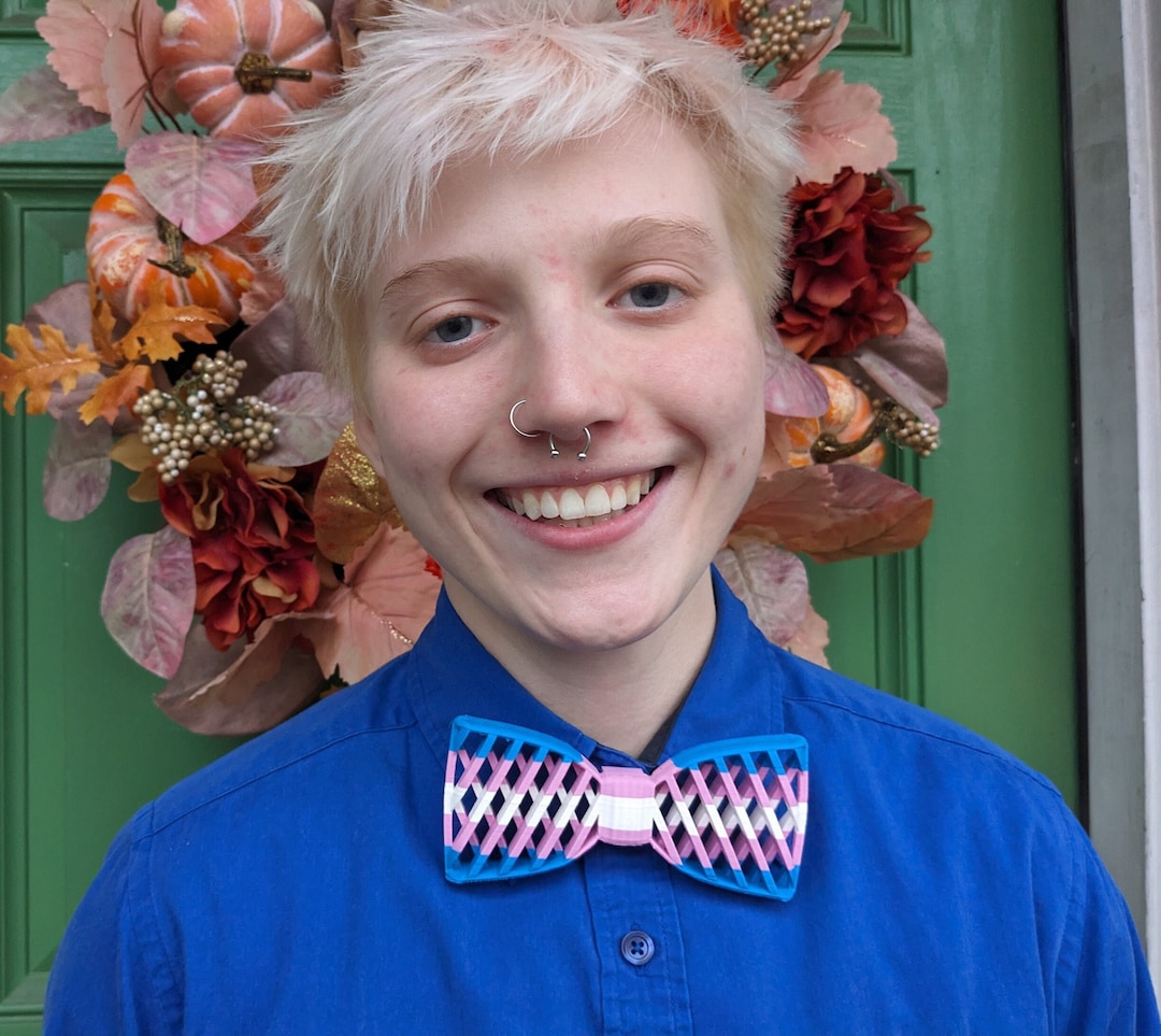 3D Printed Transgender Pride Bow Tie - Etsy