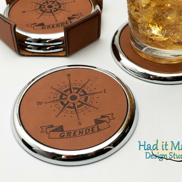 Compass Coaster - Etsy