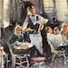 Waiter Restaurant Painting Print of Original Art Watercolor Painting ...