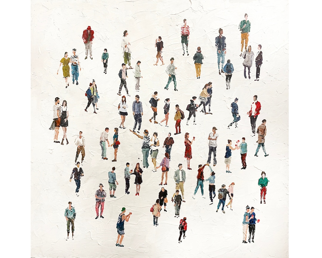 Society Print of Original Acrylic Painting People Art Figurative ...