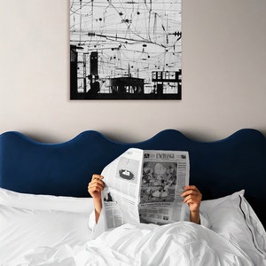 Static Pulse Print of Original Acrylic Painting Cityscape Art Static ...