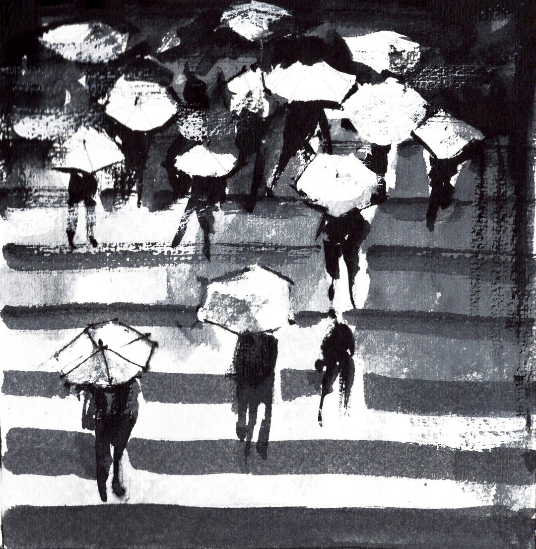 Protected People Original Watercolor Painting People Artwork Protected ...