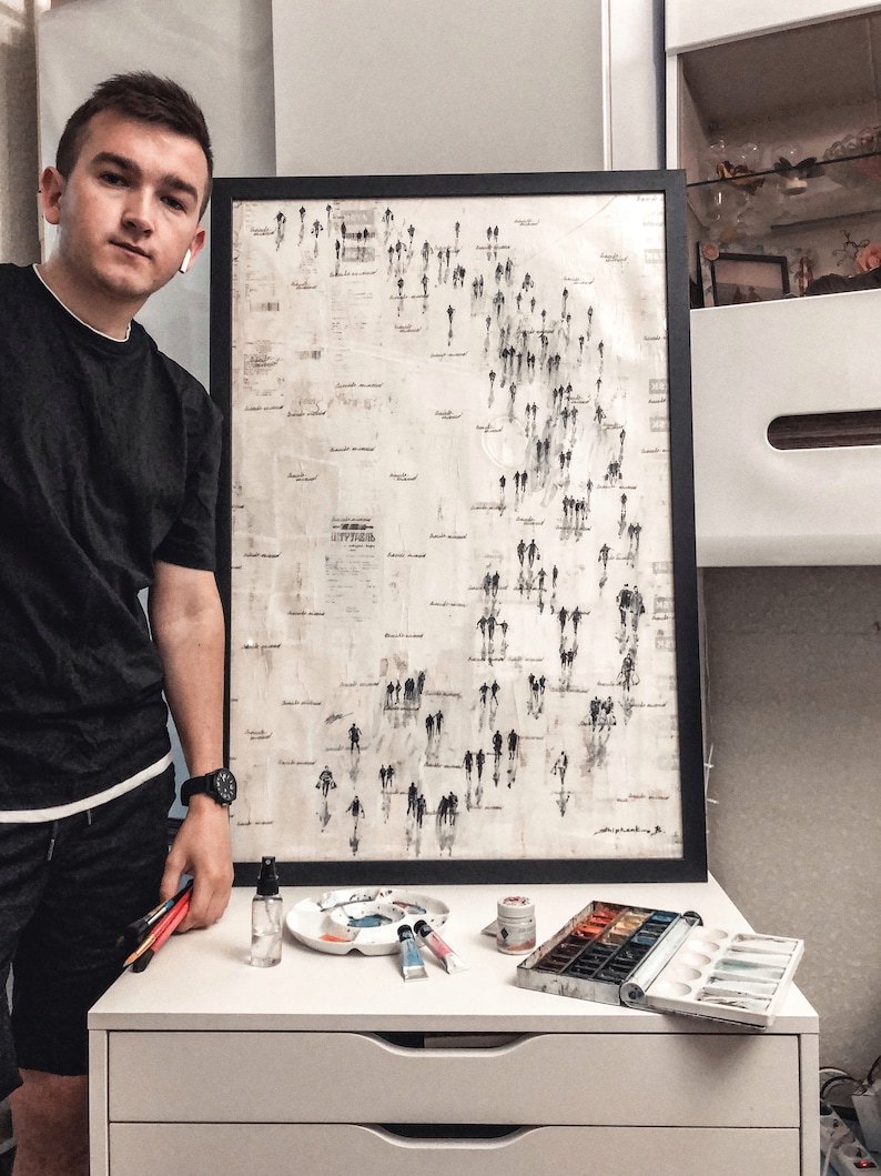 Consumers People Print of Original Art Watercolor Painting - Etsy