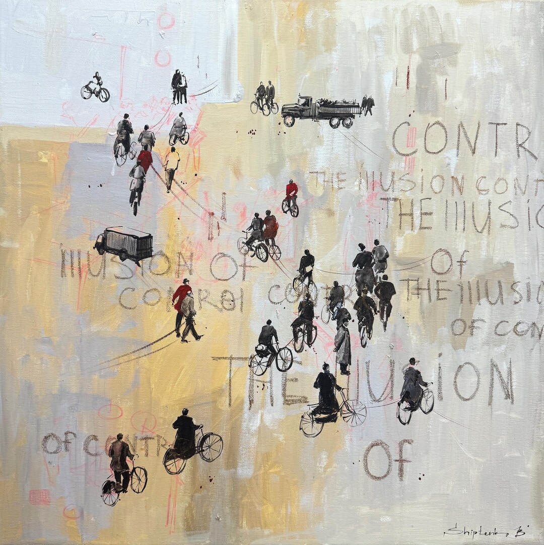 Illusion of Control Print on Canvas Acrylic Painting Figurative Art ...