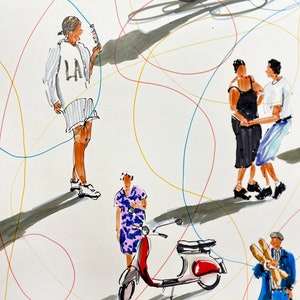 Those Who Love Life Print of Original Markers Painting Figurative Art ...