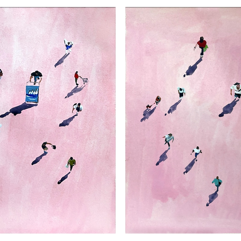 Diptych Art - Etsy