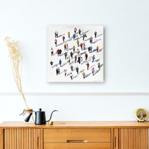 Shadows People Print on Canvas of Original Watercolor Painting ...