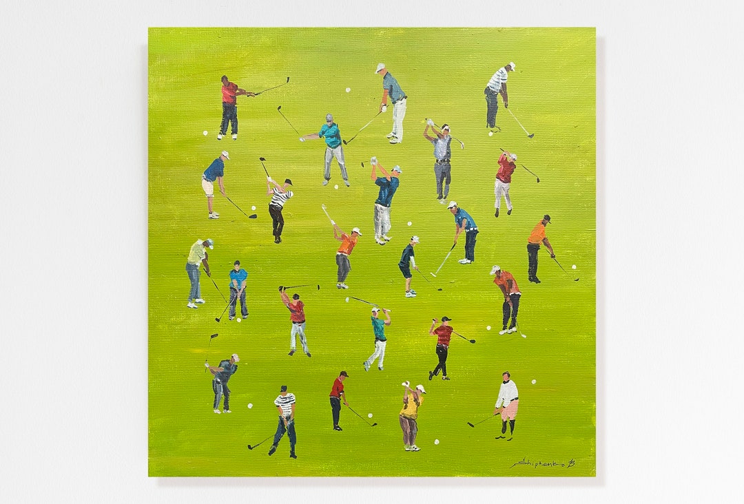 Golf Players Painting Original Art Golfers Oil Painting Sport Painting ...