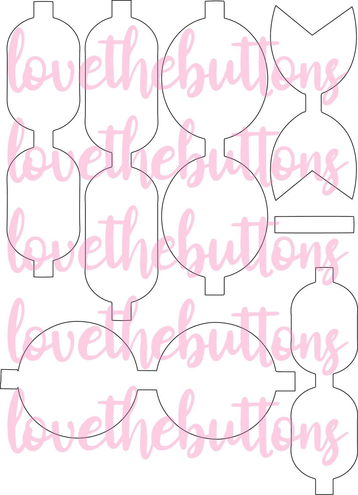 Small Bow Digital Template for Cricut User Girls Bow Baby | Etsy